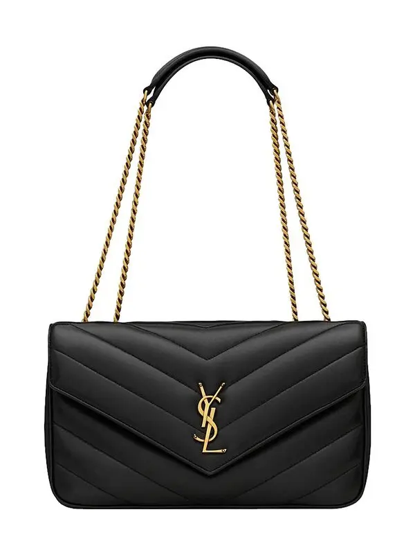 Saint Laurent Loulou Large Convertible Shoulder Bag - Noir
