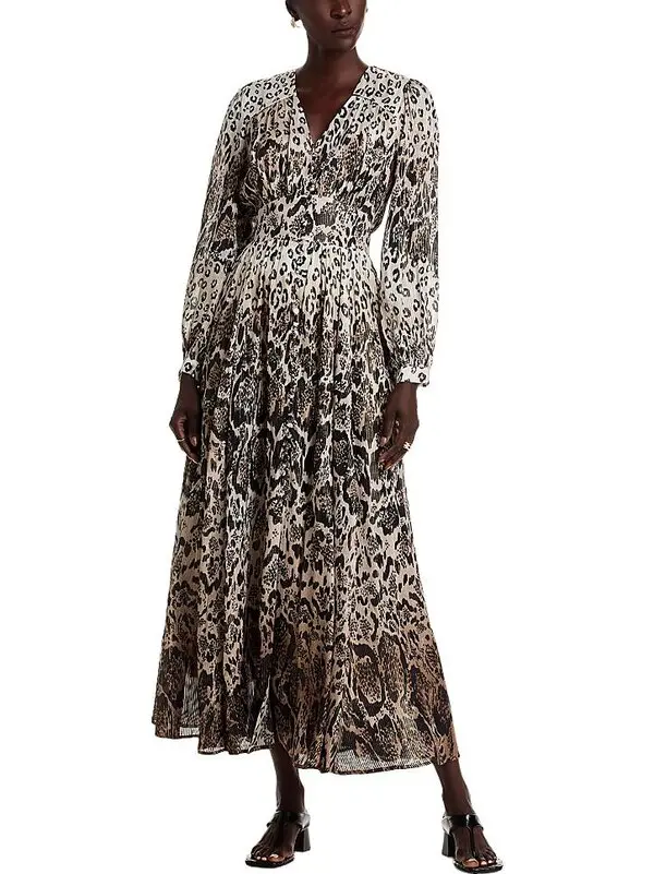 Elie Tahari The Alba Printed Dress - Sunset Leopard Print