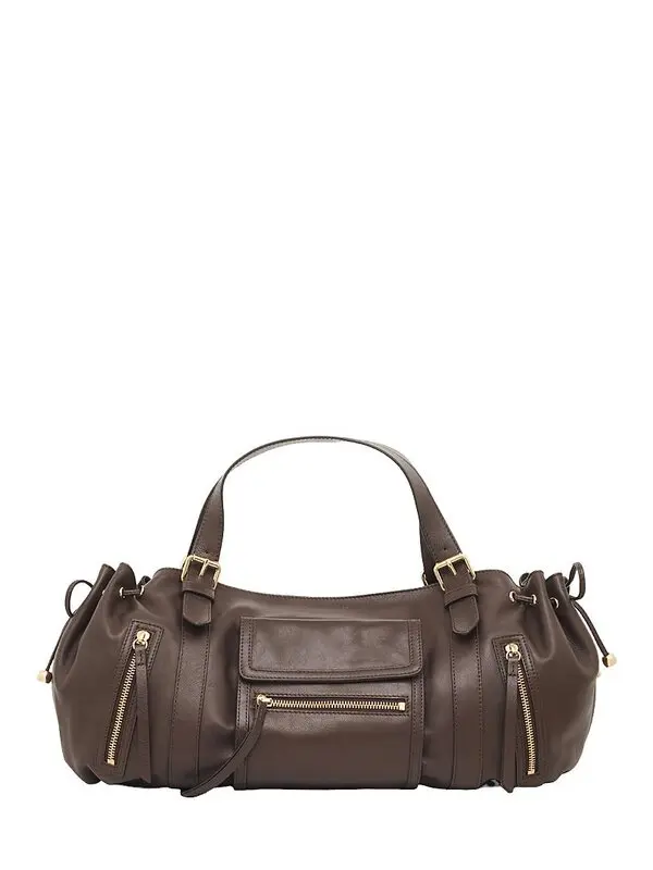 Gerard Darel St Germain Leather Handbag - Brown