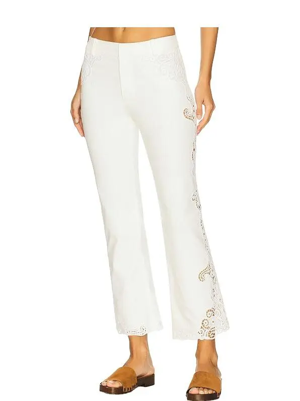 LoveShackFancy Maia Pant - Optic White