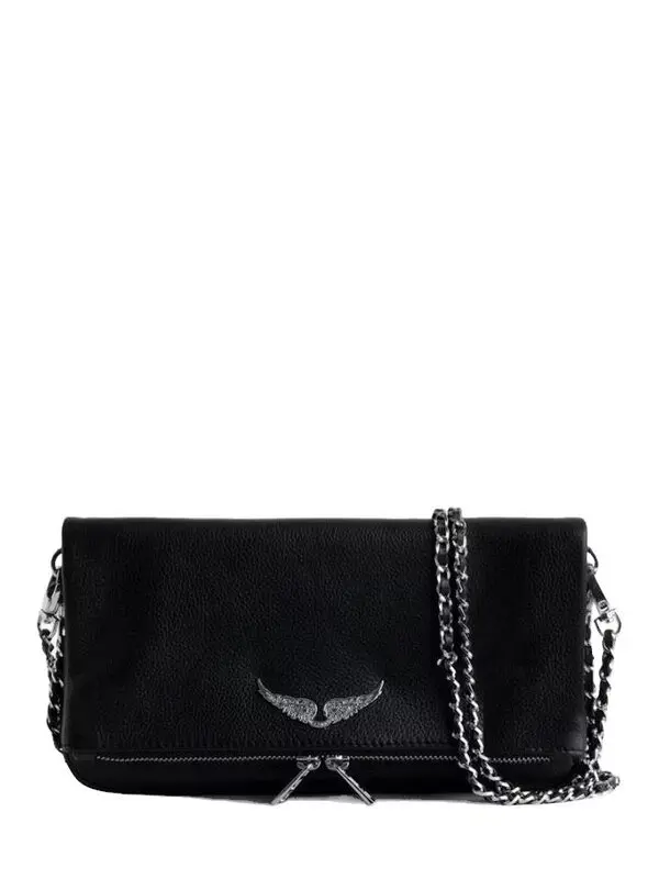 Zadig&Voltaire Rock Grained Leather Clutch - Black