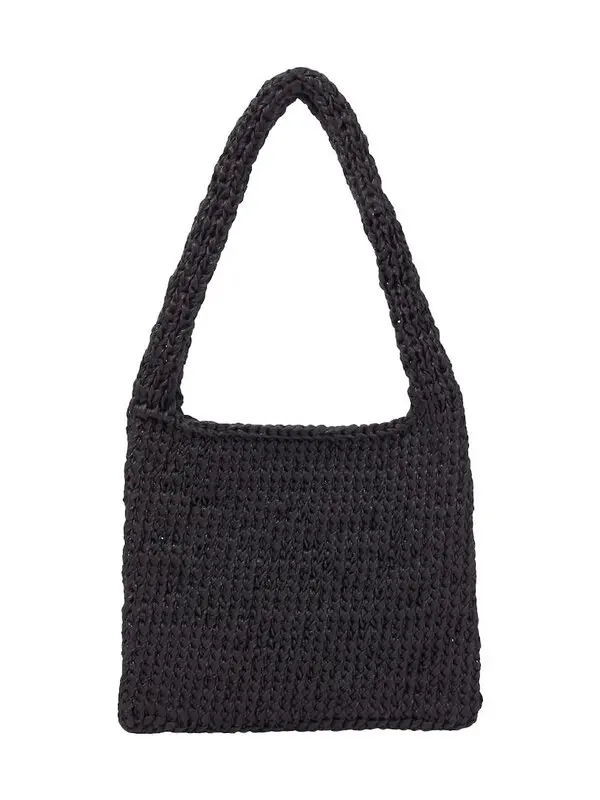 THE ROW Didion Woven Shoulder Bag - Black