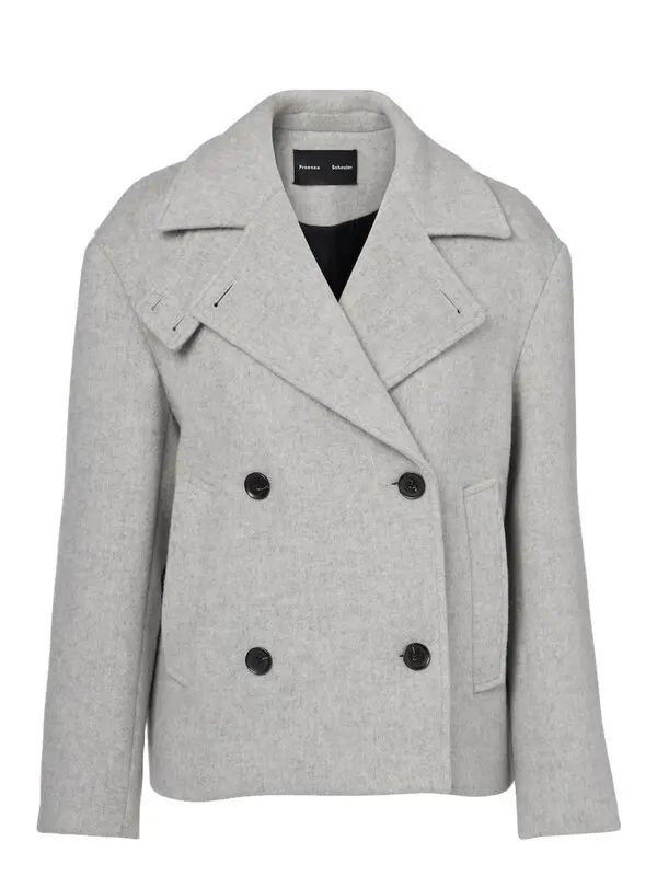 Proenza Schouler Double-breasted Cashmere Coat - Grey