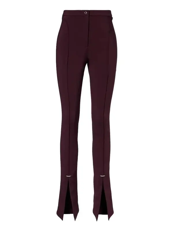 MUGLER High-rise Flared Trousers - Purple