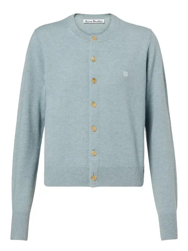 Acne Studios Kenny Wool And Yak Cardigan - Blue