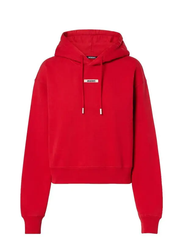 Jacquemus Gros Grain Cotton Hoodie - Red