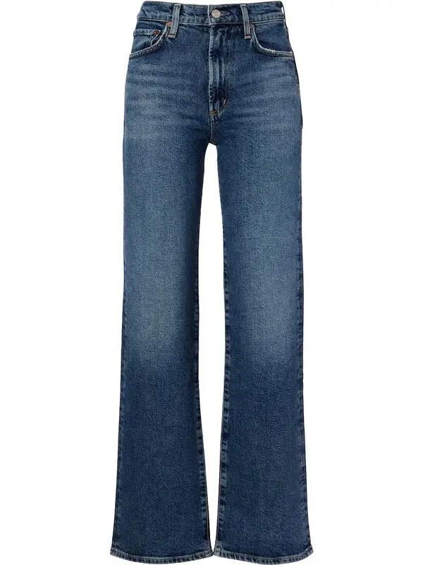 AGOLDE Harper Mid-rise Straight Jeans - Blue