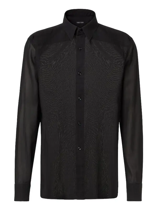 TOM FORD Cotton Voile Shirt - Black