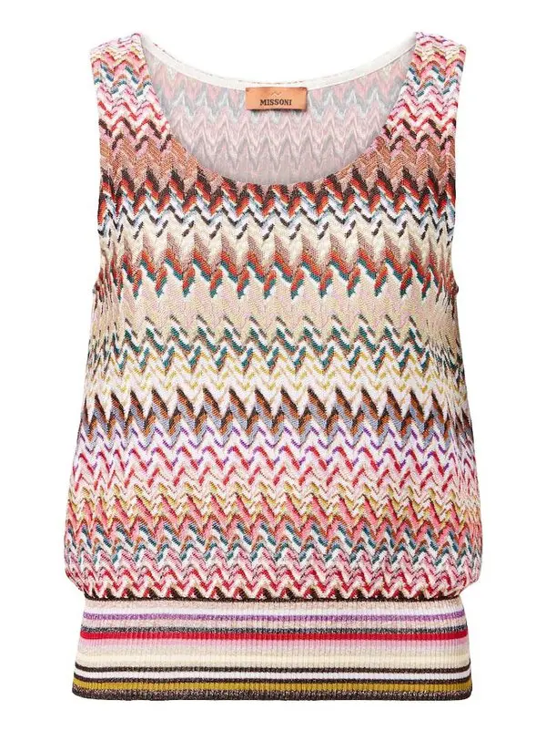 Missoni Zigzag Lamé Top - Multicoloured
