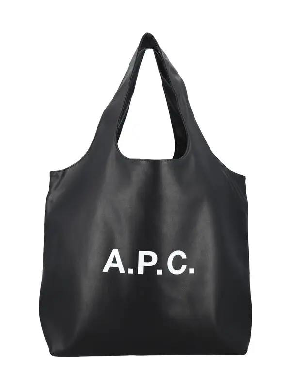 A.p.c. Ninon Small Faux Leather Tote - Black