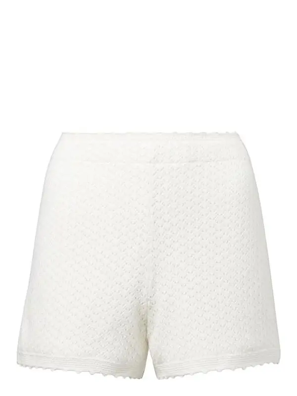 Posse Helena Crochet Shorts - White