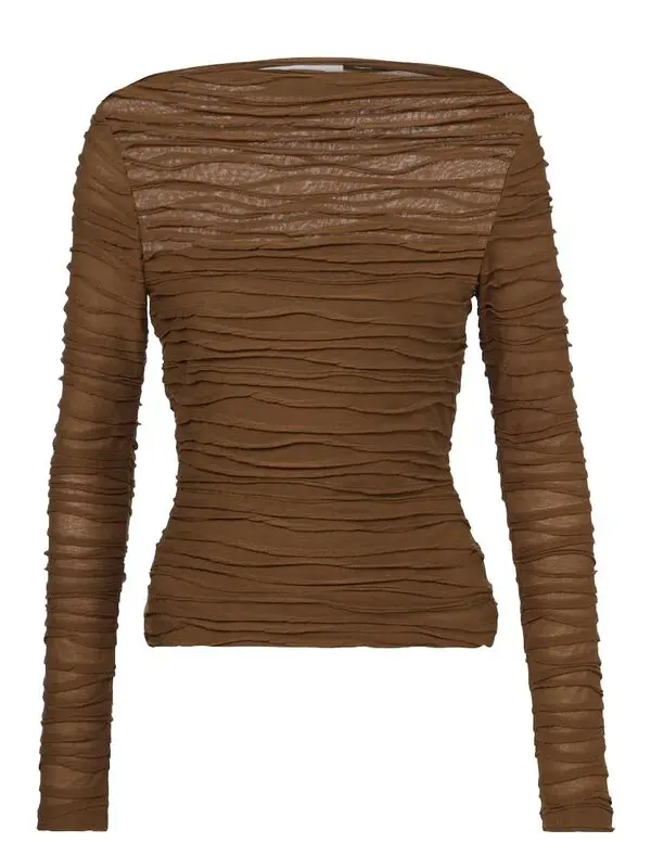Proenza Schouler Paloma Long-sleeved Top - Brown