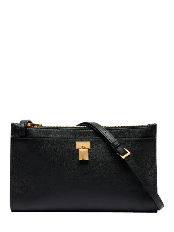 TOM FORD Padlock Mini Leather Crossbody Bag - Black