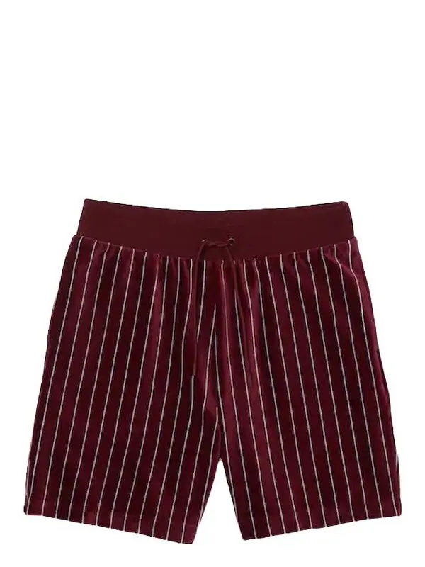 Lacoste Striped Velvet Bermuda Shorts - Sirius