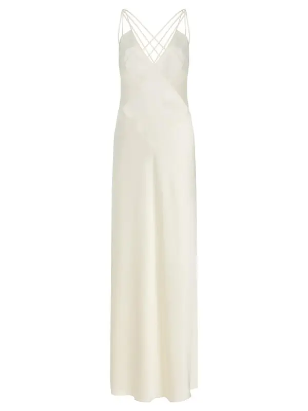Anna October Melania Maxi Slip Dress - Ivory