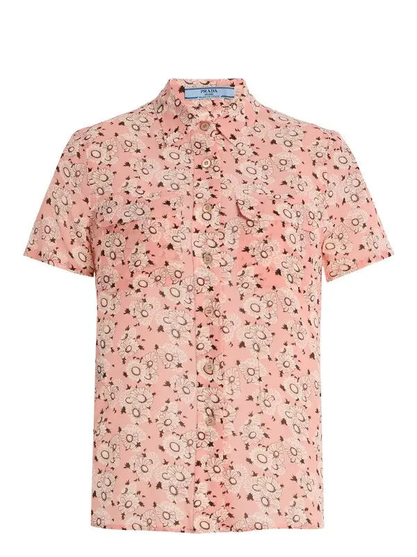 Prada Floral Georgette Shirt - Multi