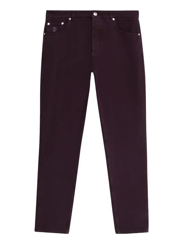 Brunello Cucinelli Classic Fit Five-pocket Denim Pants - Brownish Purple