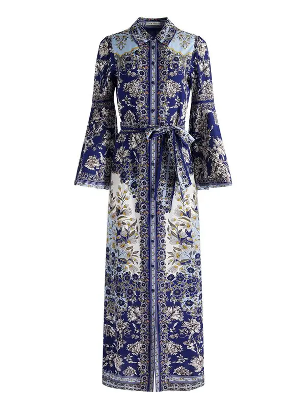 Alice + Olivia Chassidy Bell-sleeve Shirtdress - Forevermore