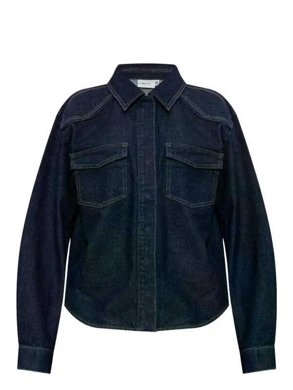 GESTUZ Double-pocket Denim Shirt - Blue