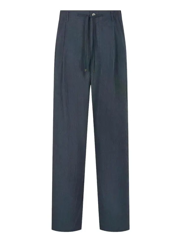 STUDIO TOMBOY Drawstring Pleated Trousers - Blue