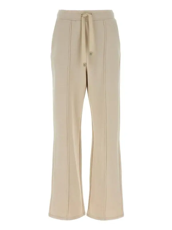 Max Mara Folk Fleece Cotton Joggers - Beige