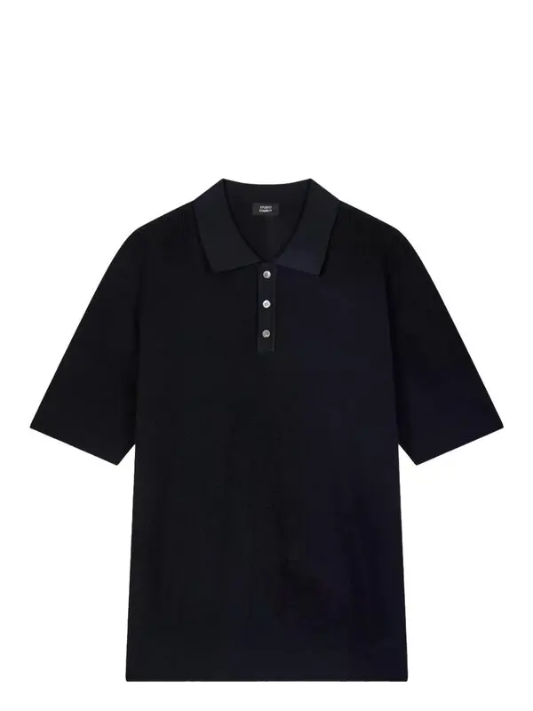 STUDIO TOMBOY Ribbed Polo Shirt - Blue