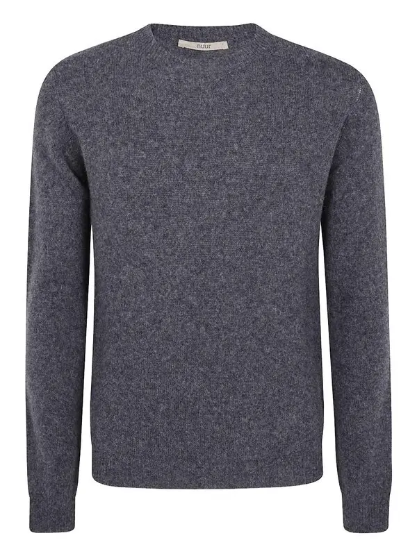 ROBERTO COLLINA Long Sleeve Round Neck Sweater - Grey