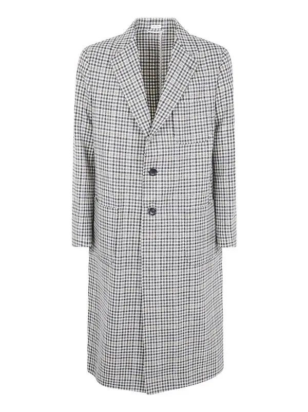 Thom Browne Unconstructed Elongated Hunting Tweed Coat - Black