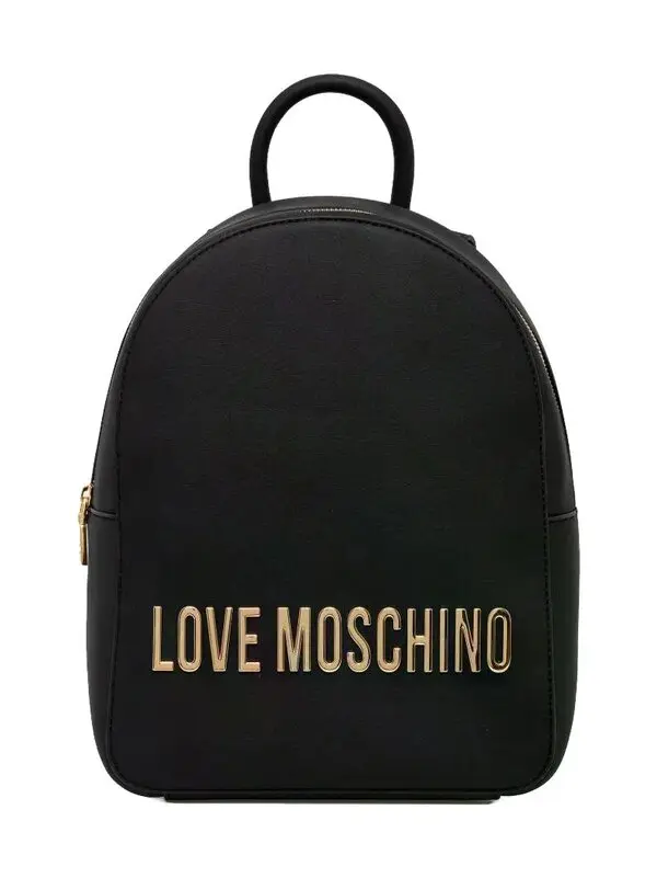Moschino Logo-plaque Backpack - Black