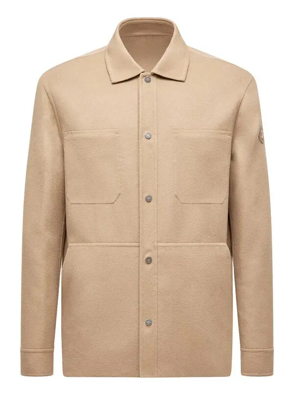 Moncler Tagnit Reversible Wool Shirt Jacket - Beige