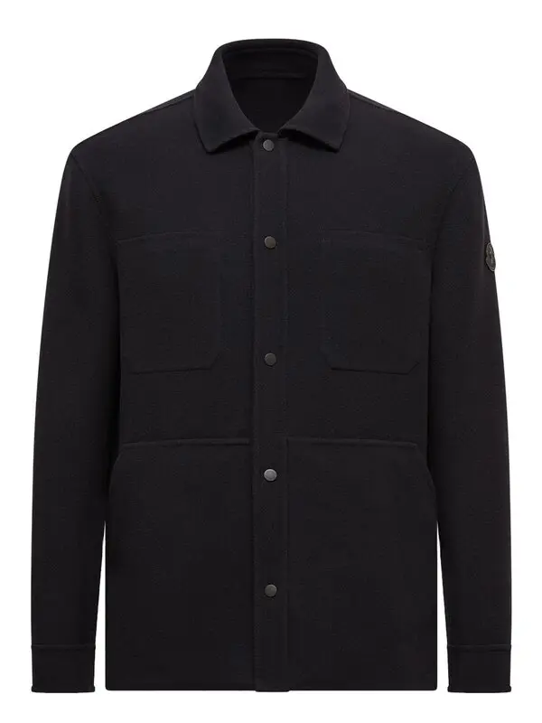 Moncler Tagnit Reversible Wool Shirt Jacket - Blue