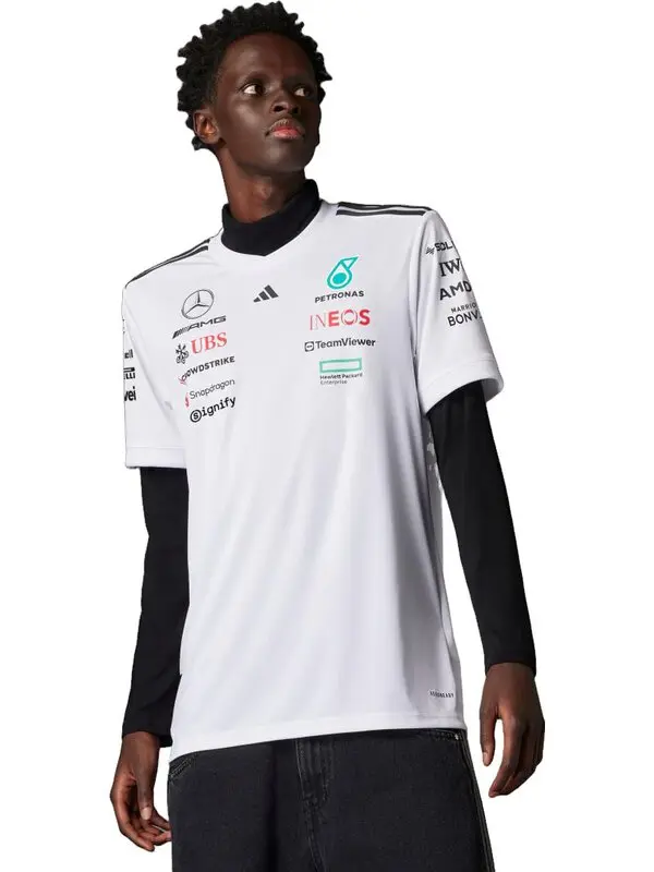 Adidas Mercedes-amg Petronas Formula One Team Driver Jersey - White / Black