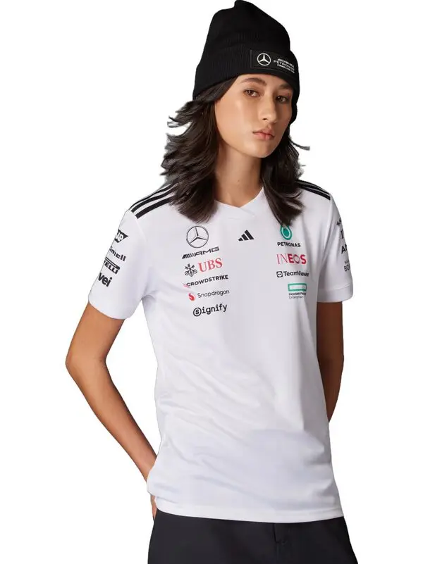 Adidas Mercedes-amg Petronas Formula One Team Driver Jersey - White / Black