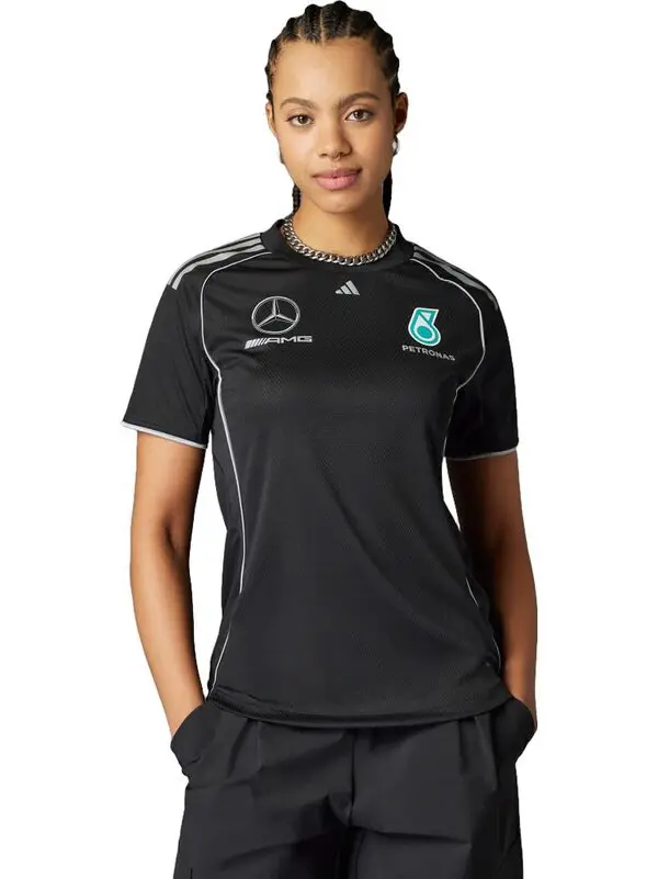 Adidas Mercedes Amg Petronas Formula One Team Mechanics Jersey - Black / Reflective Silver