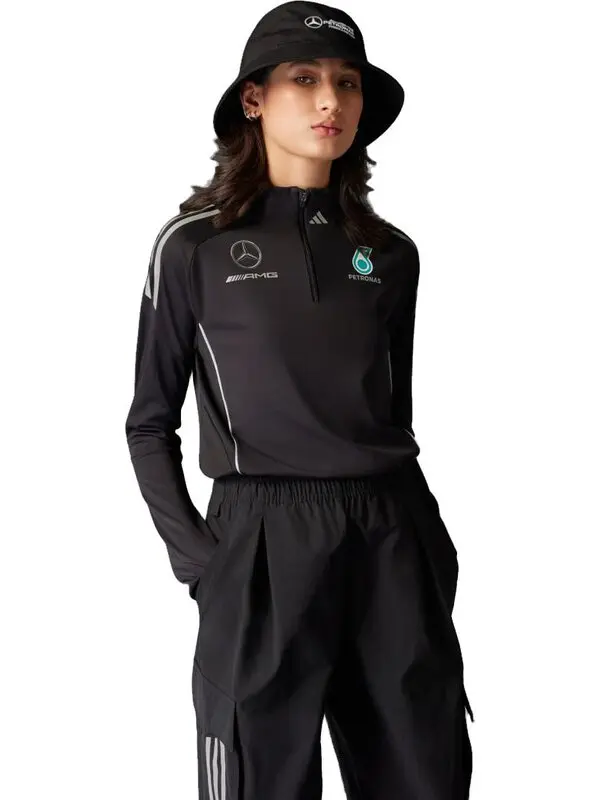 Adidas Mercedes-amg Petronas Formula One Team Mechanics Top - Black / Reflective Silver