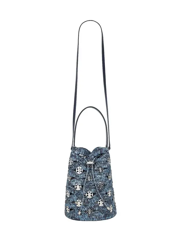 Rabanne Sac A Main Bucket Bag - Blue  Denim  & Silver