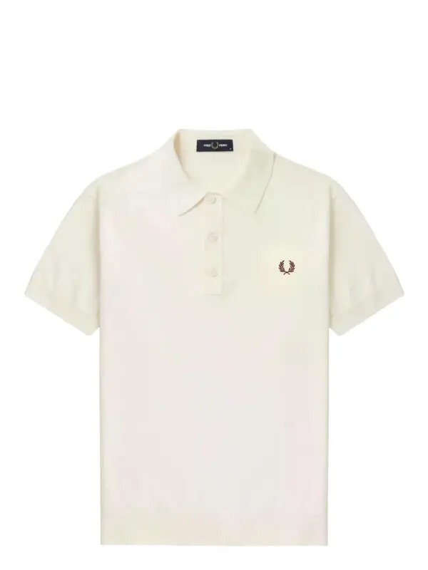 Fred Perry Embroidered Laurel-wreath Polo Shirt - Neutrals