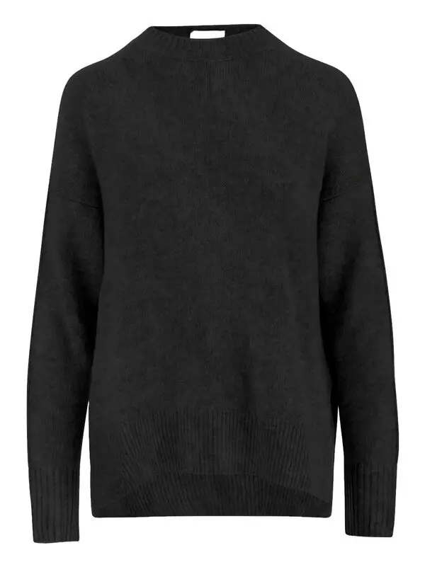 ALLUDE Cashmere Crew-neck Sweater - Black