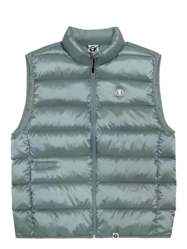 AAPE BY *A BATHING APE® Logo-patch Quilted Gilet - Blue