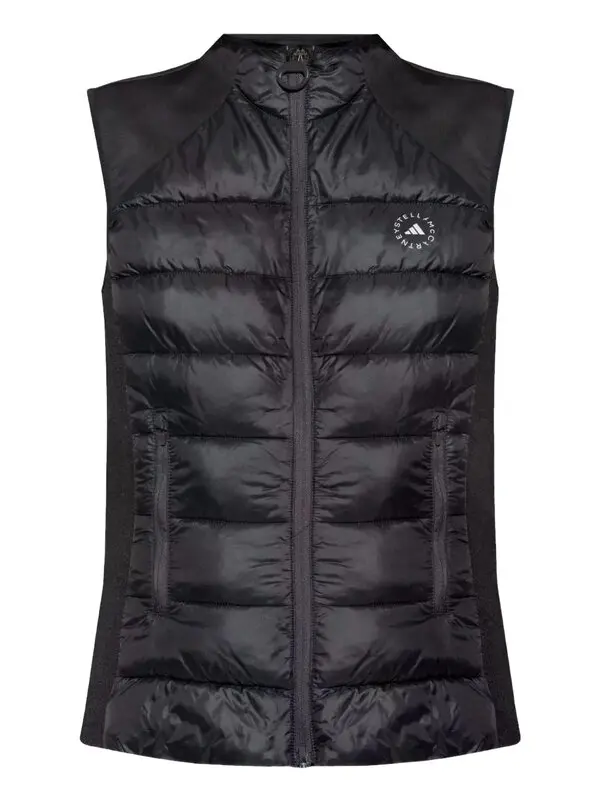 Adidas By Stella McCartney Quilted Panelled Gilet - Black