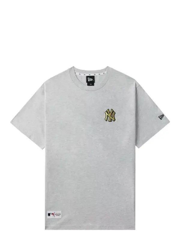 New Era Embroidered-logo T-shirt - Grey
