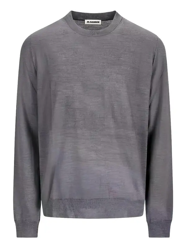 JIL SANDER Crew-neck Wool Sweater - Grey