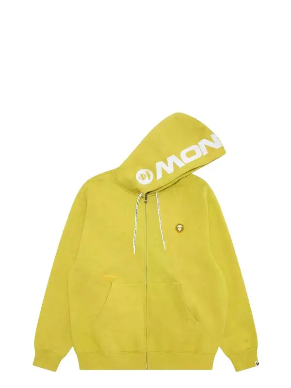 AAPE BY *A BATHING APE® Embroidered-logo Zip-up Hoodie - Yellow