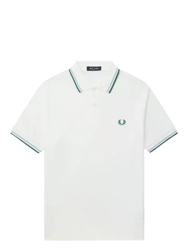 Fred Perry The Twin Tipped Polo Shirt - White