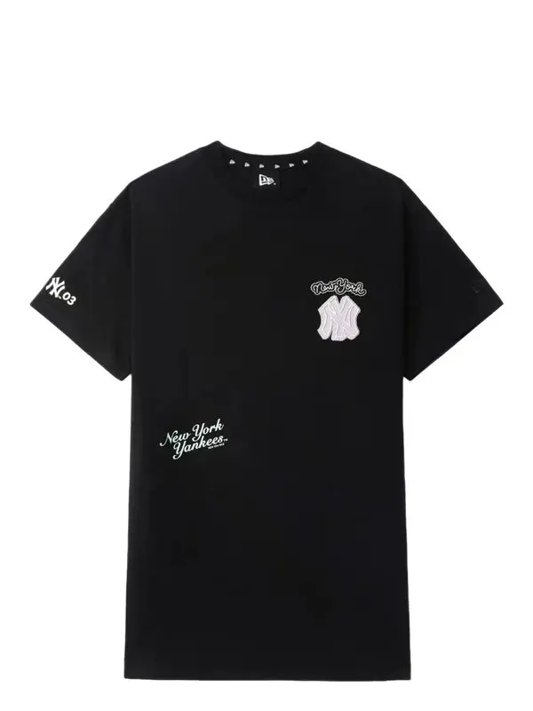 New Era Logo-print Cotton T-shirt - Black