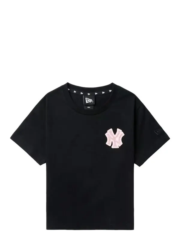 New Era Logo-print Cotton T-shirt - Black