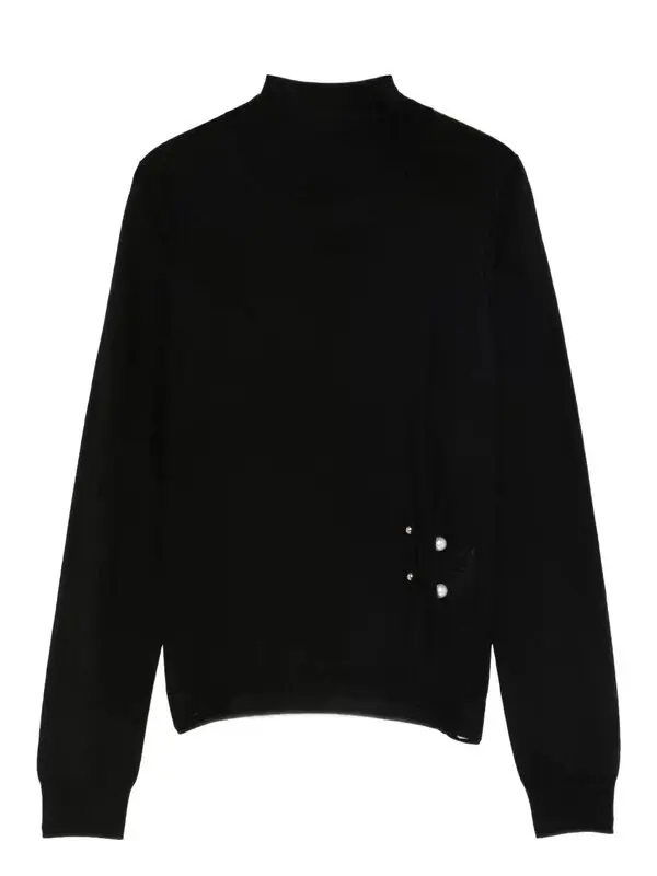 Liu Jo High-neck Virgin-wool Sweater - Black