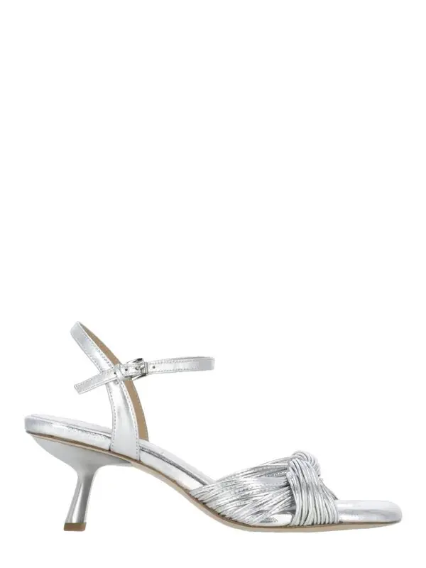 Ash 70mm Knotted Ankle-strap Sandals - Silver