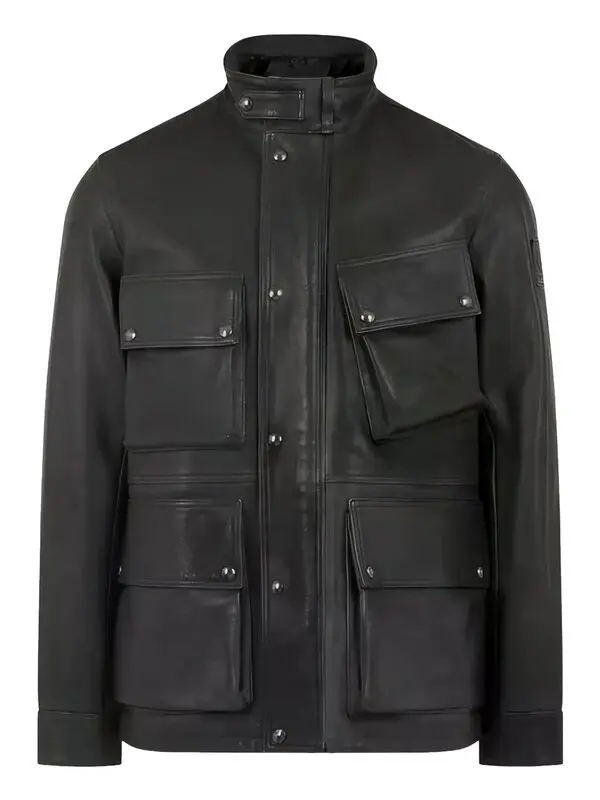 Belstaff Multiple-pocket Leather Jacket - Black