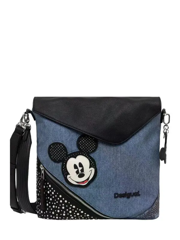 Desigual Mickey-mouse Studded Denim Backpack - Blue